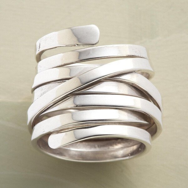 925 Sterling Silver Wrap Statement Ring – Tilame